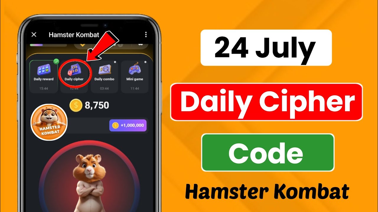 24 July Daily Cipher Code Hamster Kombat||24 July Daily Cipher Code ...