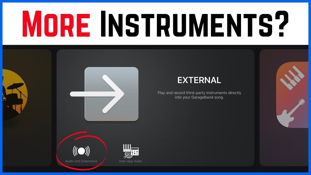 How to use EXTERNAL instruments in GarageBand iOS (AUv3) - YouTube