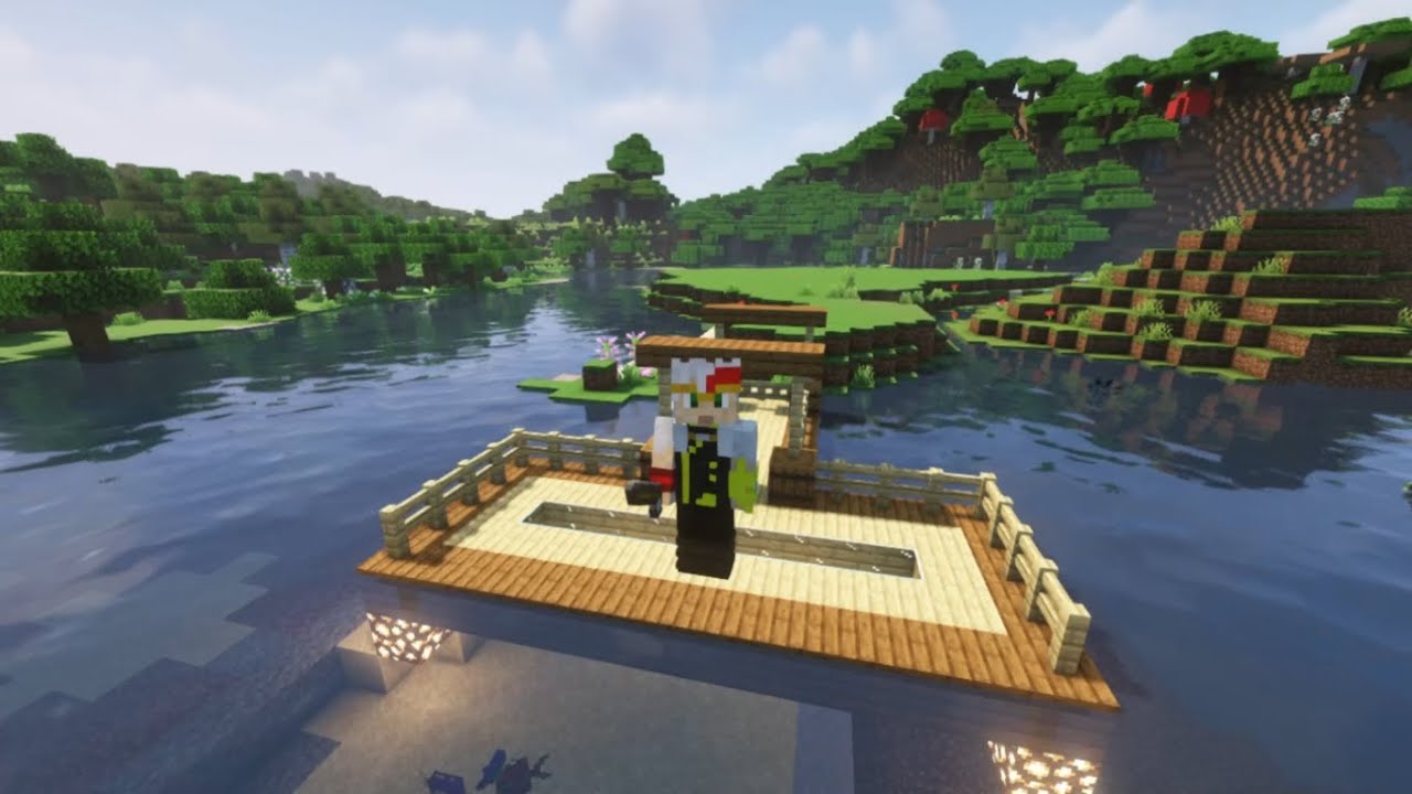 COMO HACER un MUELLE de PESCA en MINECRAFT - YouTube