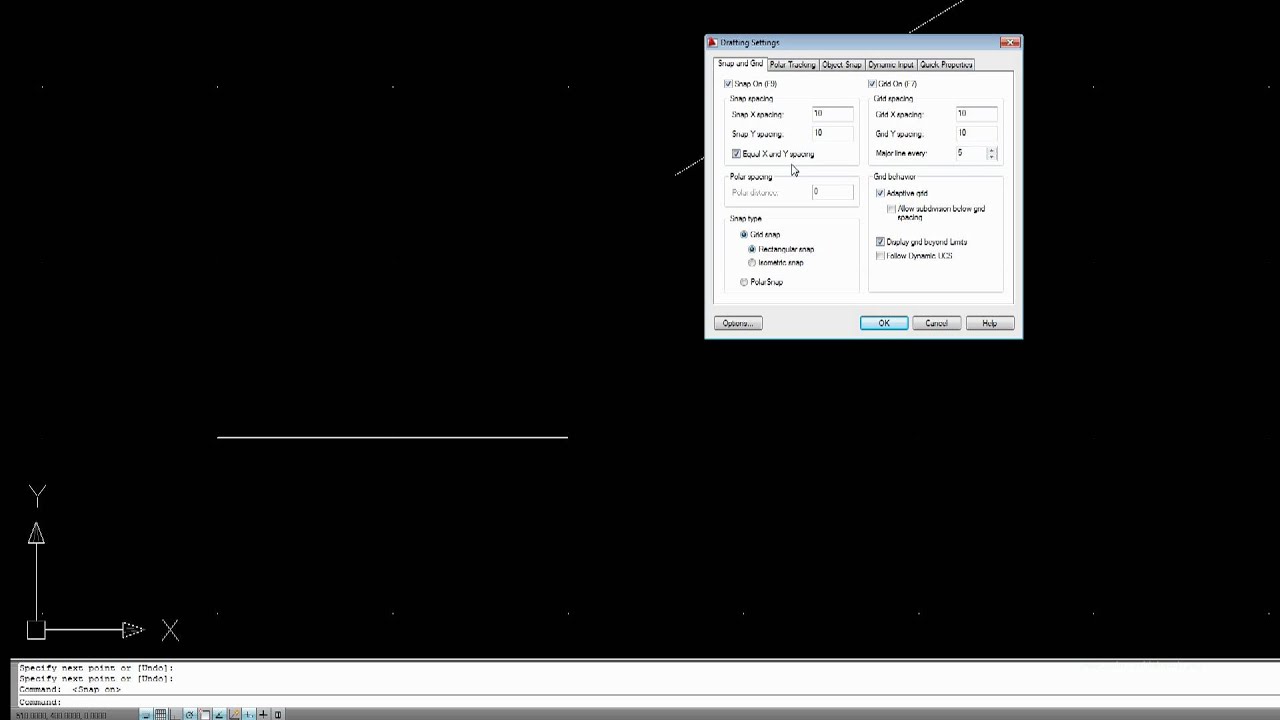 AutoCAD Tutorial - Status Bar - Snap and Grid - YouTube