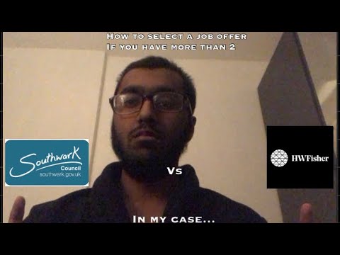 How to select a job offer if you have more than 1 or 2 job offers # ...