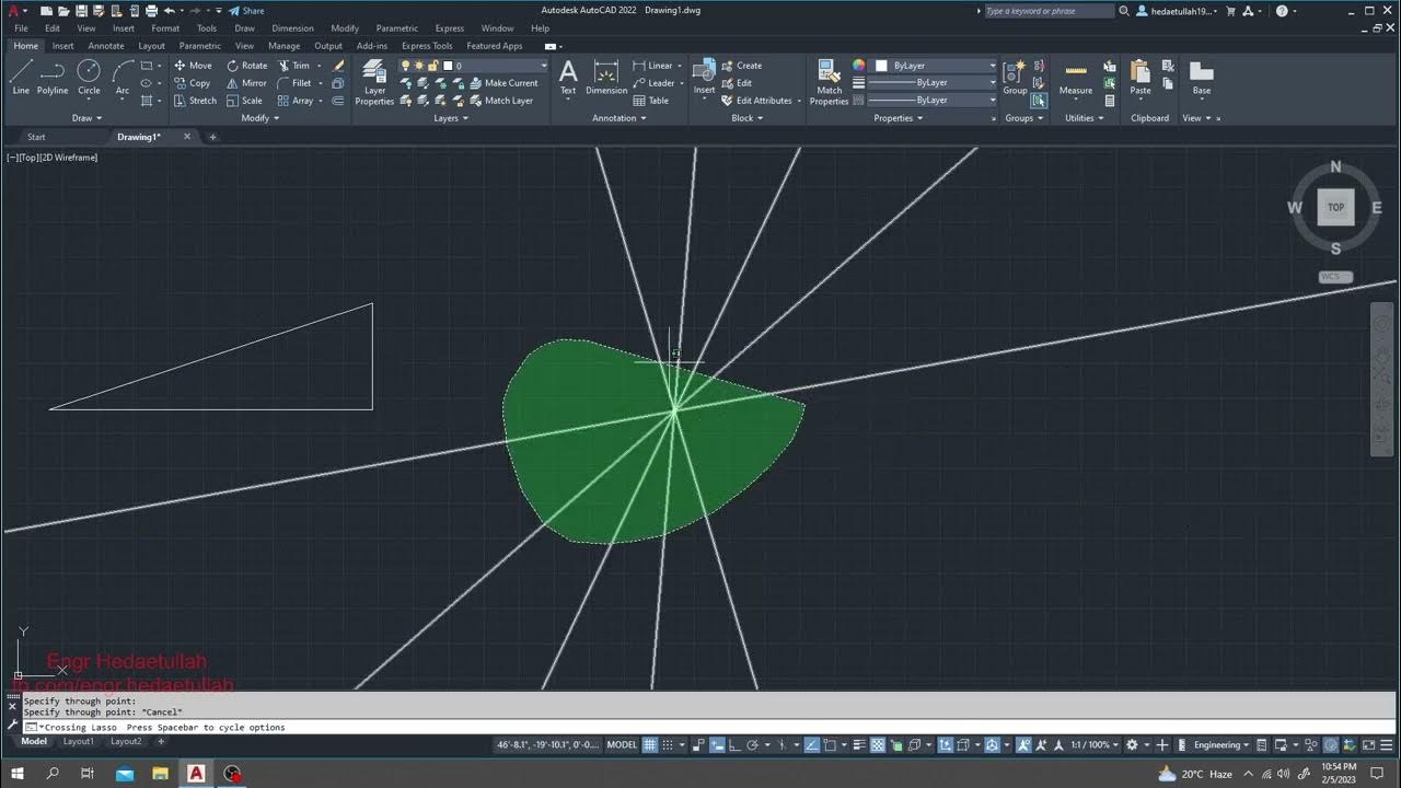 3.3 Autocad 2025 tutorial for beginners (Step by Step) - Draw line using construction line ...