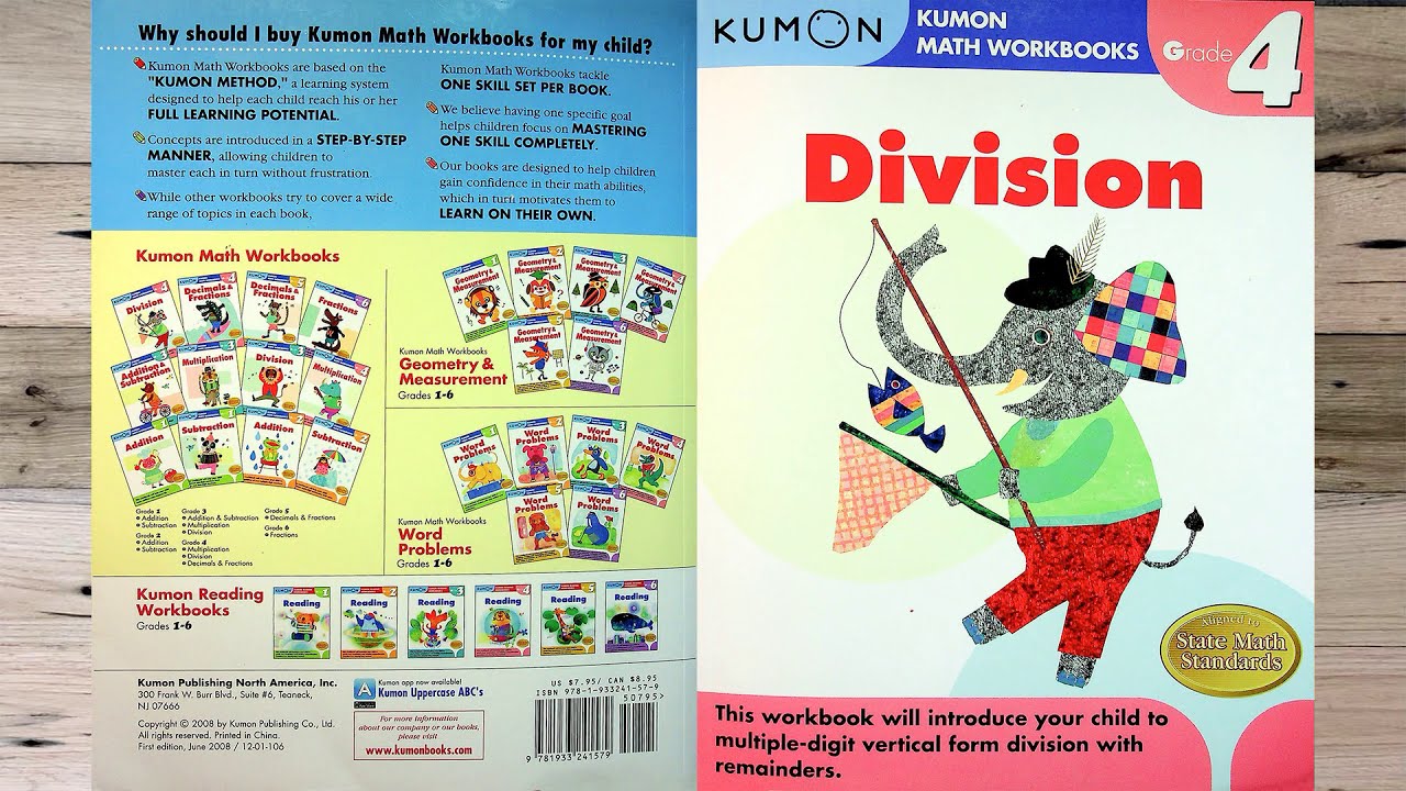 Kumon Math Workbooks Grade 4 Division YouTube Kumon Math Workbooks Grade 4 Division YouTube