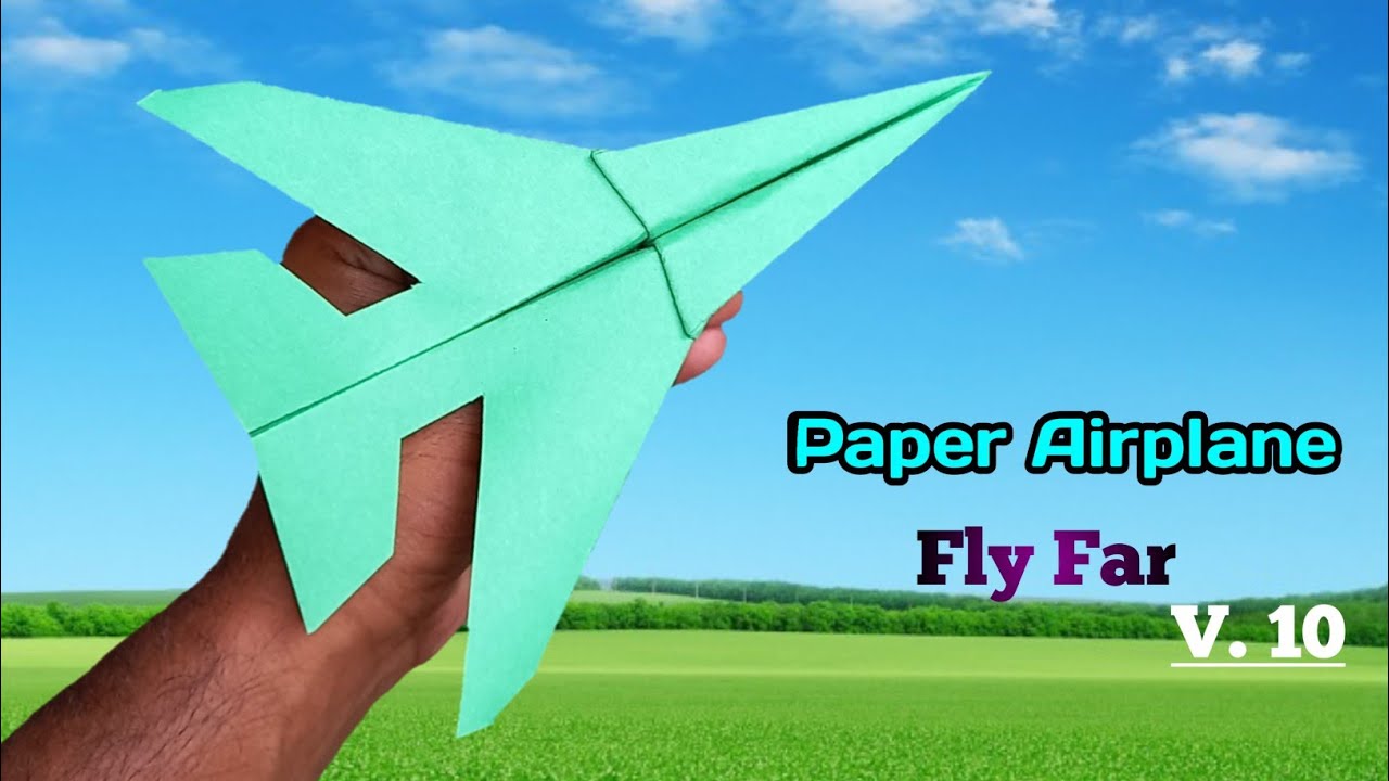 How To Make Paper Airplane that Fly Far || Papercraft Airplane Tutorial ...