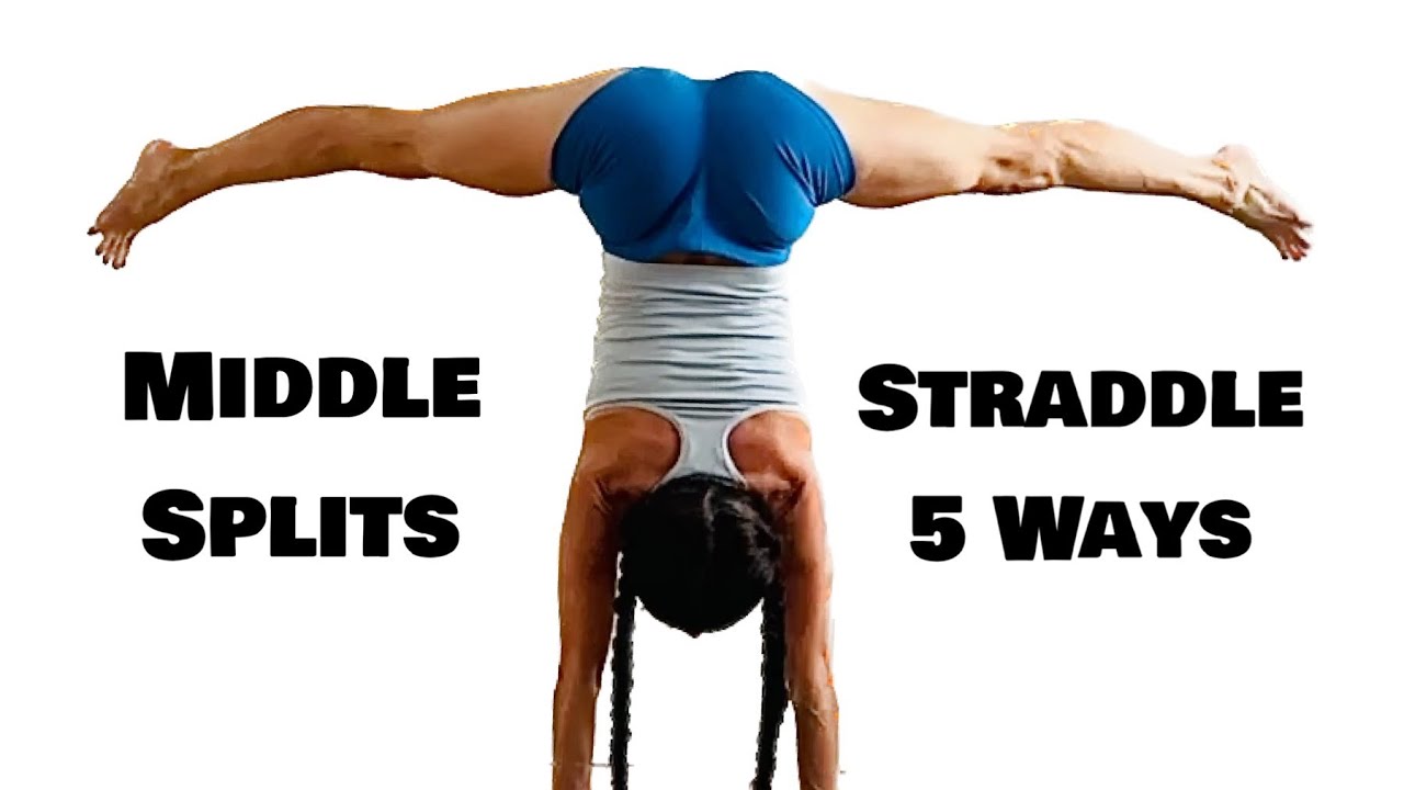 Middle Splits Straddle 5 Ways 🤸‍♀️ #yoga - YouTube