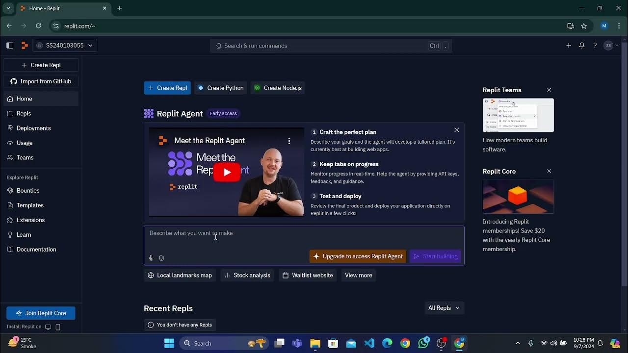 How To Setup Replit For Python Practice Youtube