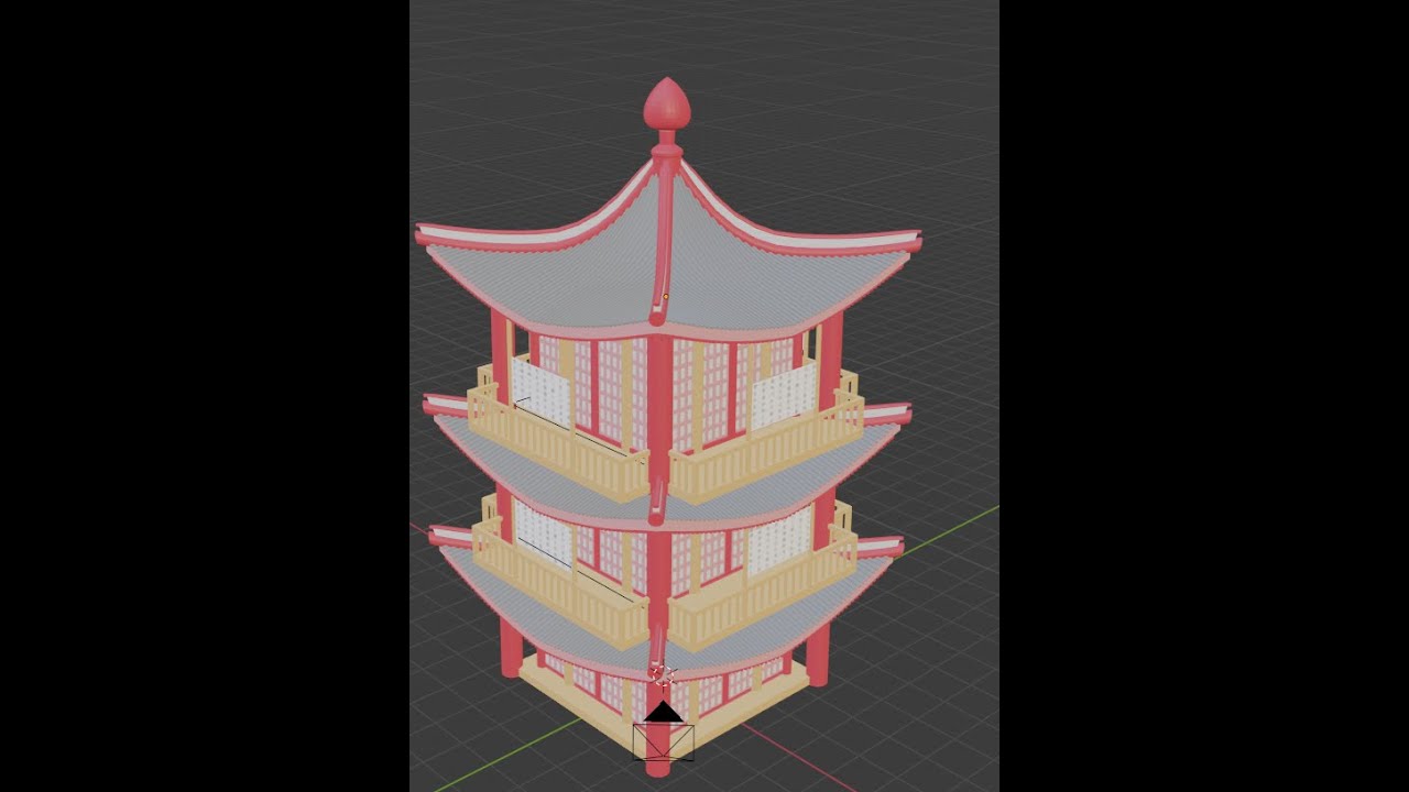 Blender Building Asian Style Tower - YouTube