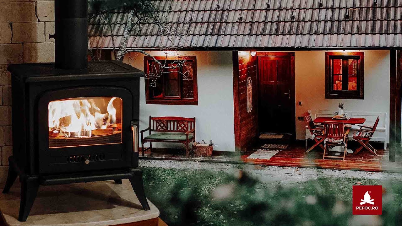 Sobita pe lemne K7 🔥 modelul godin rustic din fonta cu picioare pentru ...