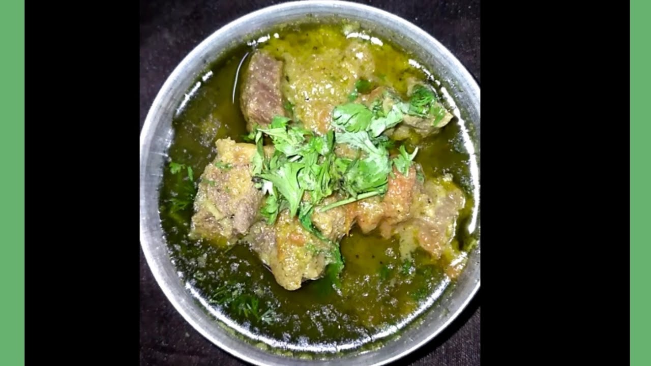 Green chilly Mutton - YouTube