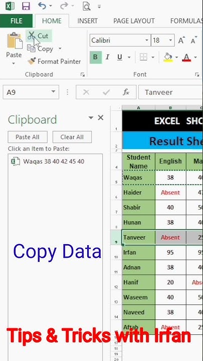 How To Use Clipboard In Excel Irfansbe Shorts Short Youtubeshorts Youtubeshort Youtube