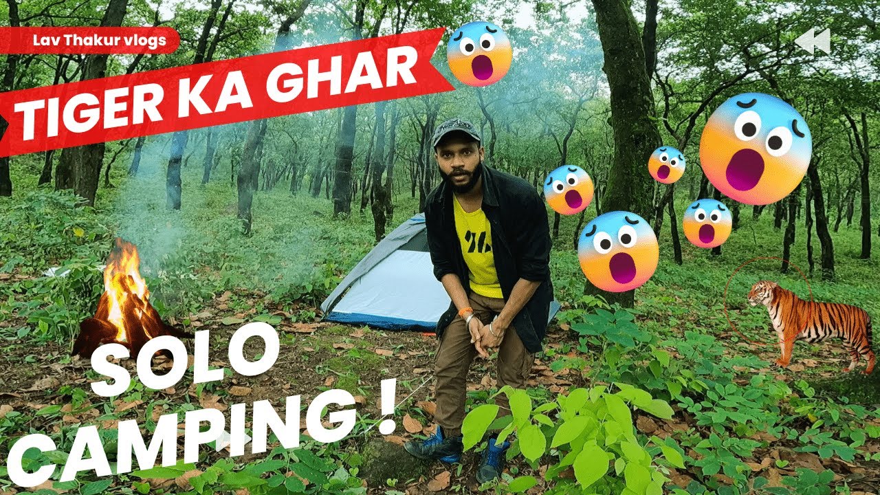 Solo Camping In Man Eater Tiger Forest | Will Tiger Visit My Camp Area ...