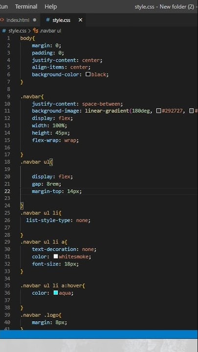 Make Navbar Using Html And Css Shorts Navbar Html Css Webdevelopment Vscode Javascript