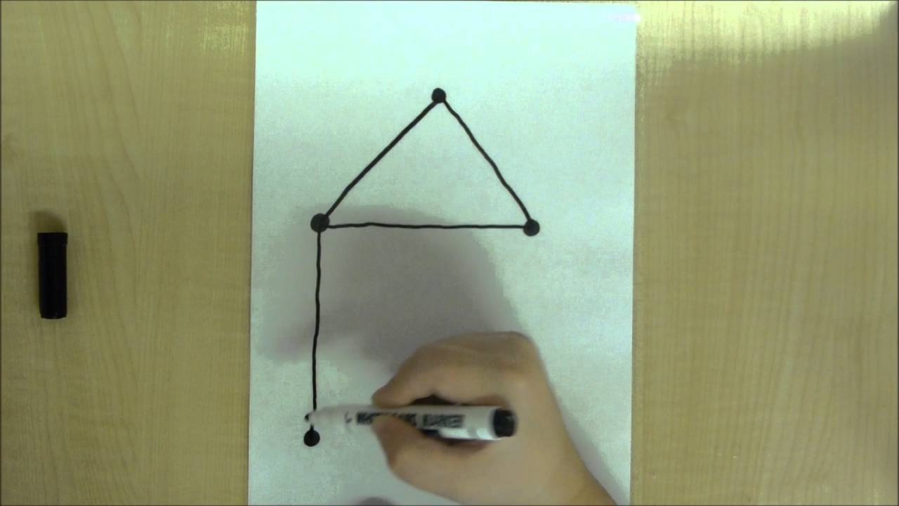 Dot to Dot drawing a house - YouTube