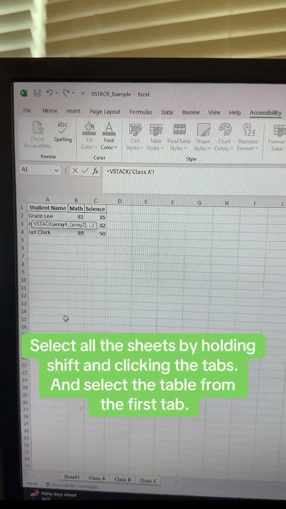 This formula pulls data from multiple tabs, no copy and paste.#excel # ...