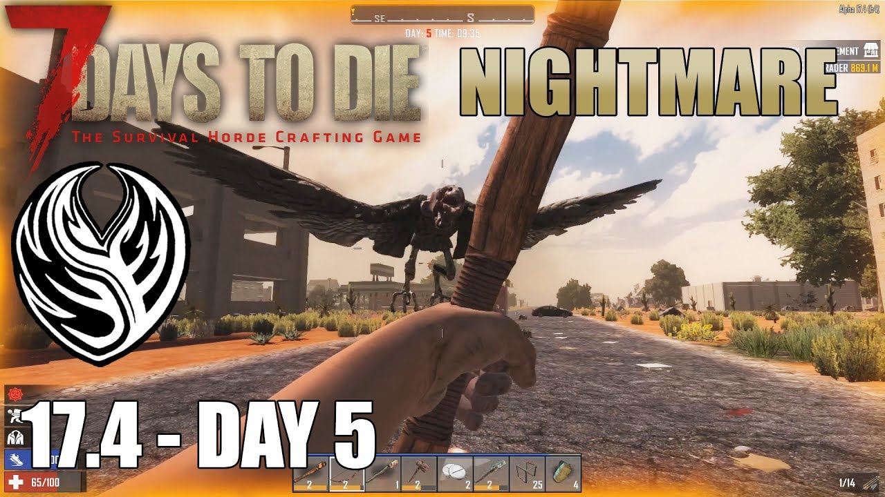 7DTD 17.4 | Nightmare | Day 5: Potatoes & Corn - YouTube