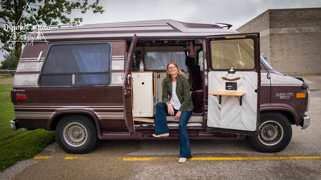 She built out an Amazing Vintage Van! - YouTube