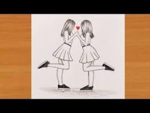 Drawing Best Friend Memories || How to Draw a Friend Easily# ...