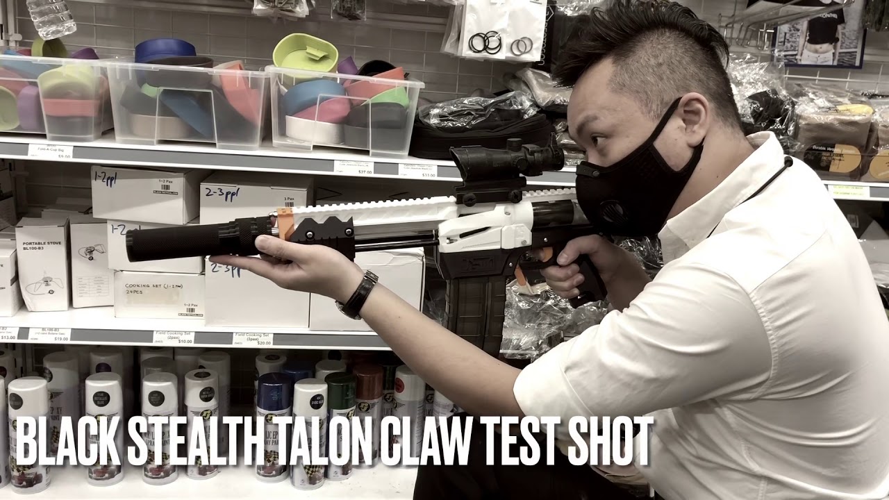 Black Stealth Talon Claw Blaster - YouTube