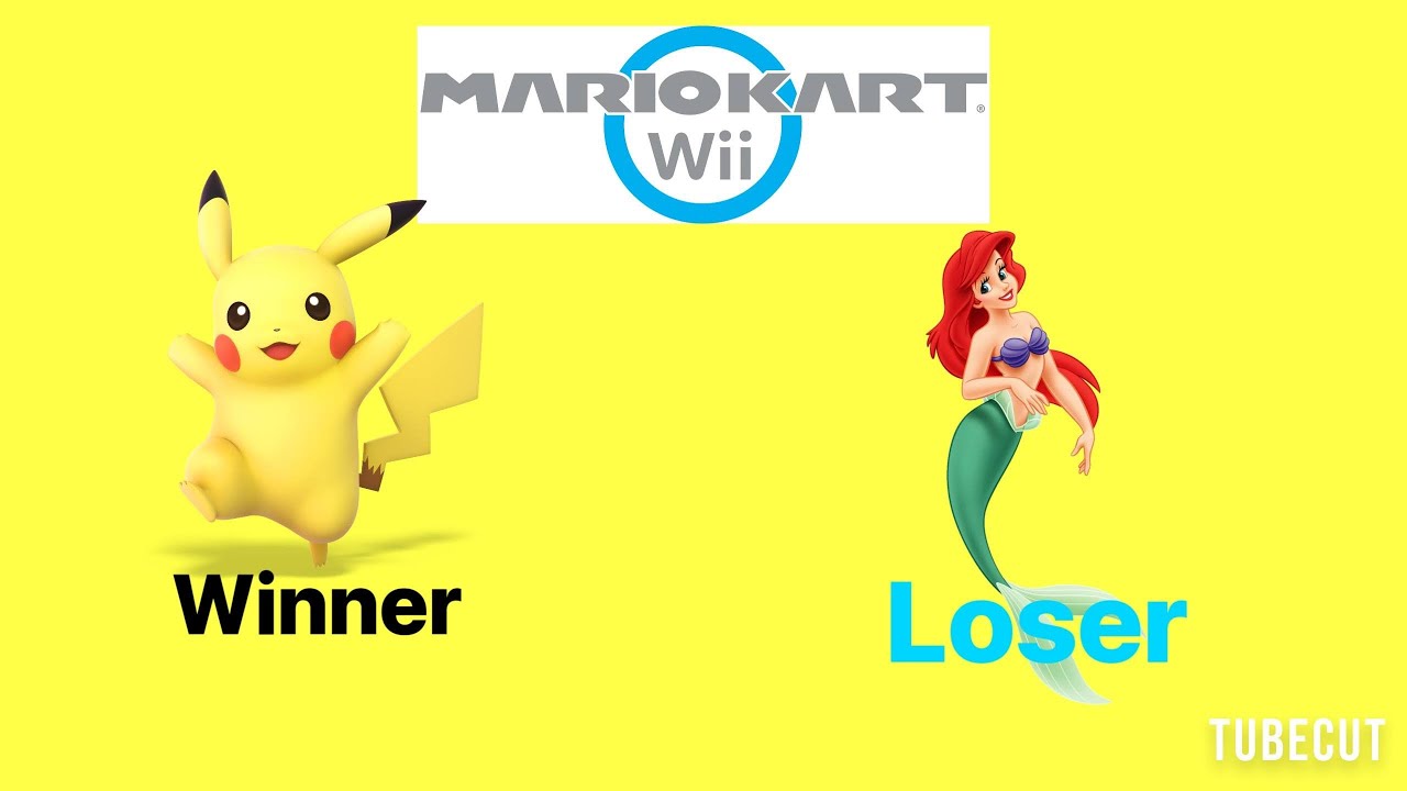 Mario Kart Wii Ariel Loses to Pikachu in Mirror All Cups - YouTube