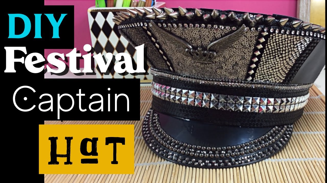 DIY Festival Hat Captains Hat DIY YouTube DIY Festival Hat Captains Hat DIY YouTube