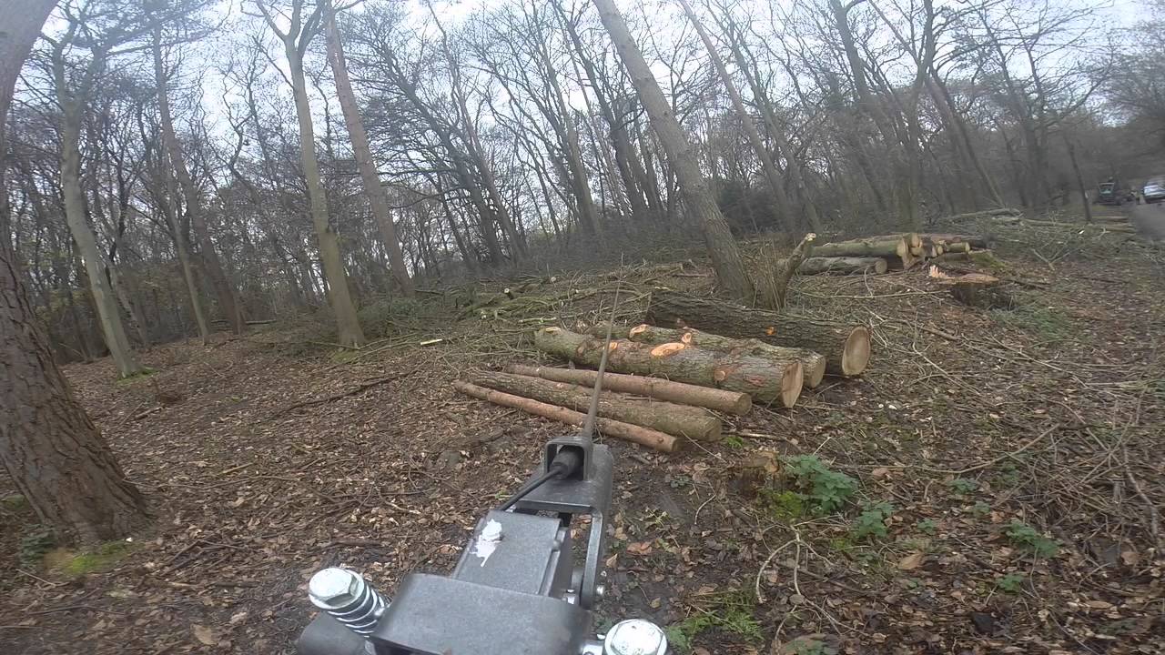 winch assisted felling frisden - YouTube