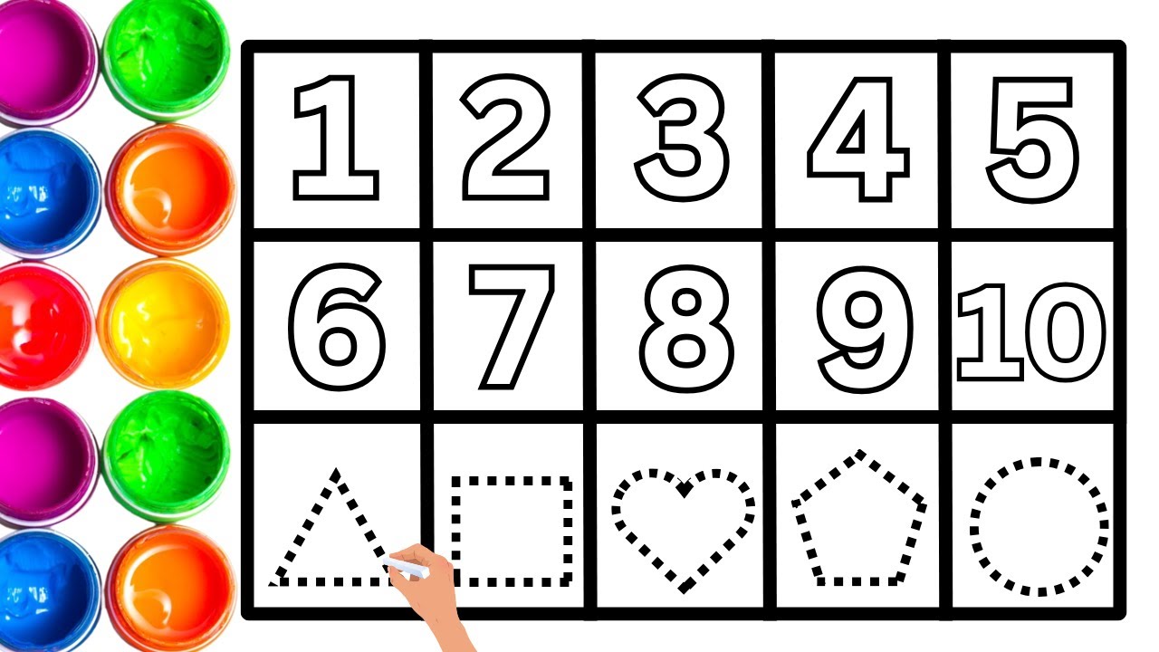 Learn to count numbers, shapes for kids | Numbers Counting 1 to 100 ...