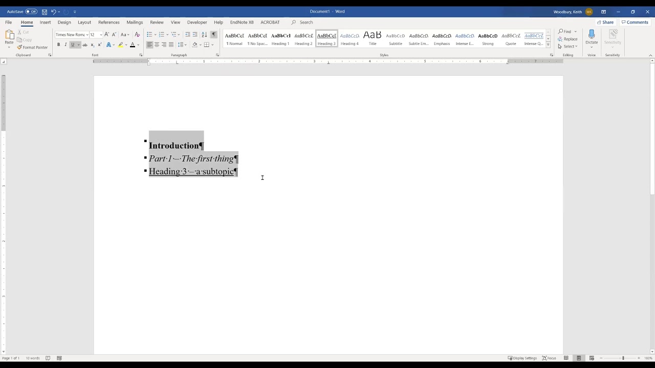 Using Headings and Outlining in MS Word - YouTube