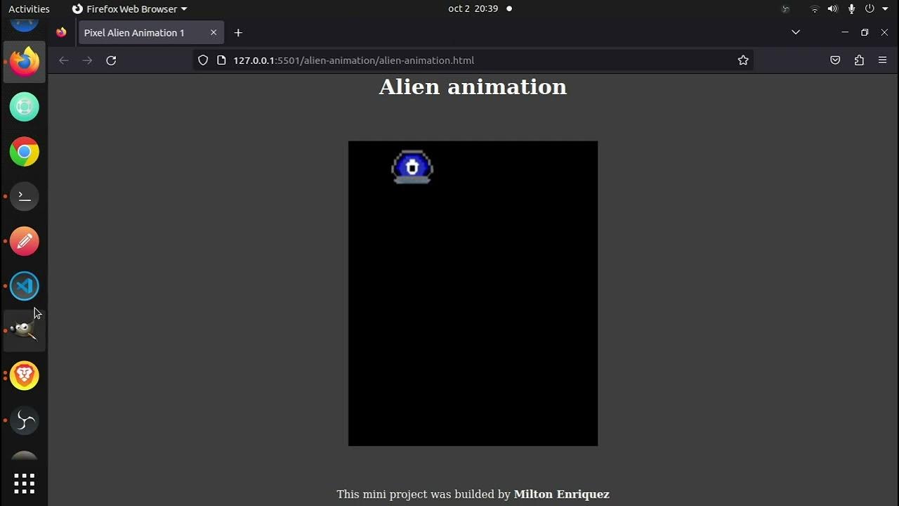 simple alien animation in JavaScript - YouTube