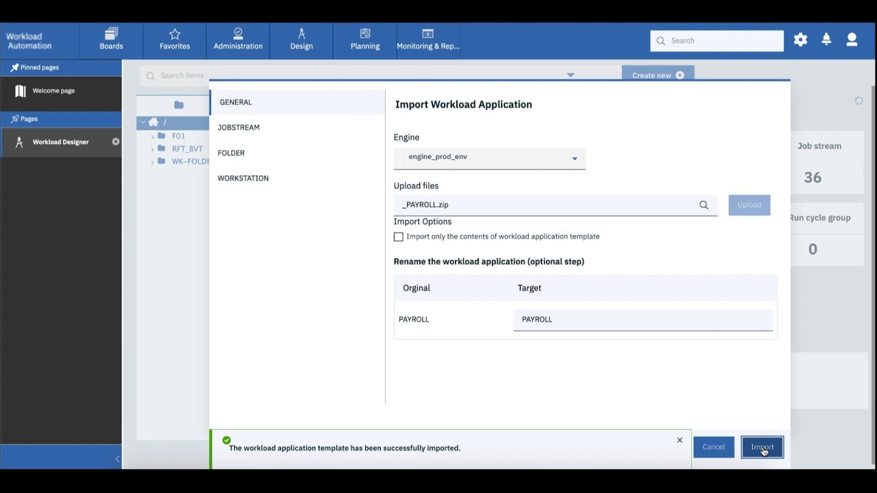 How to use a Workload Application Template - YouTube