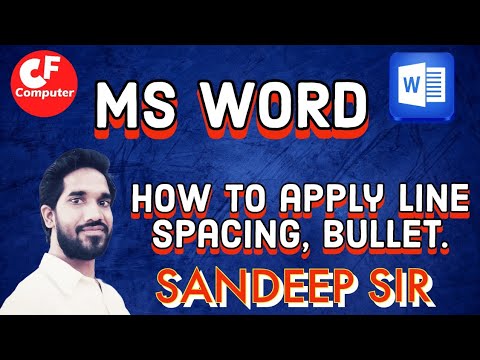 How to apply line spacing, bullet. indent increase, indent decrease ? - YouTube