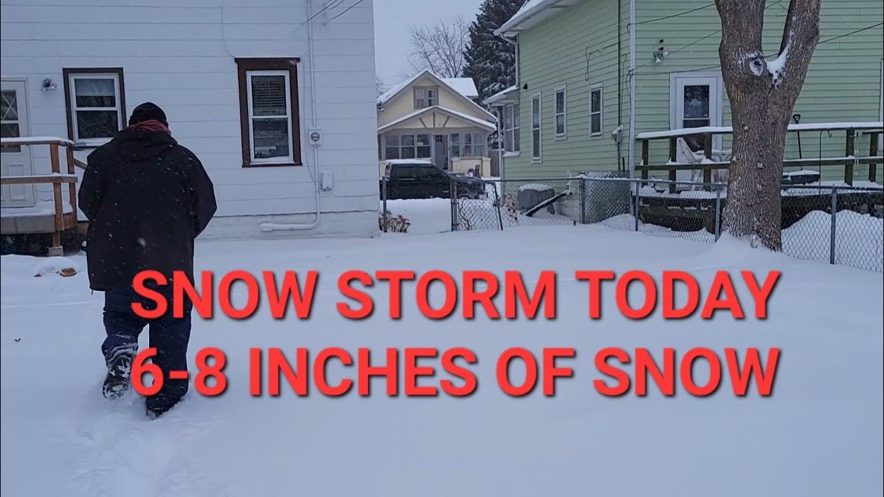 SNOW STORM 6 8 INCHES OF SNOW TODAY Scary Driving
