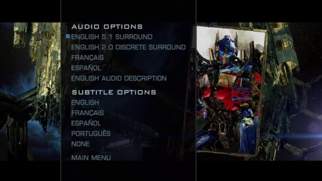 transformers 3 - menu Set Up dvd HD - YouTube