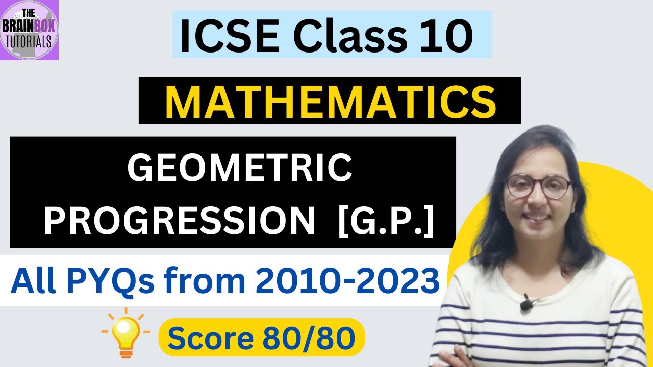 ICSE Class 10 Geometric Progression G.P. PYQ Solution - YouTube