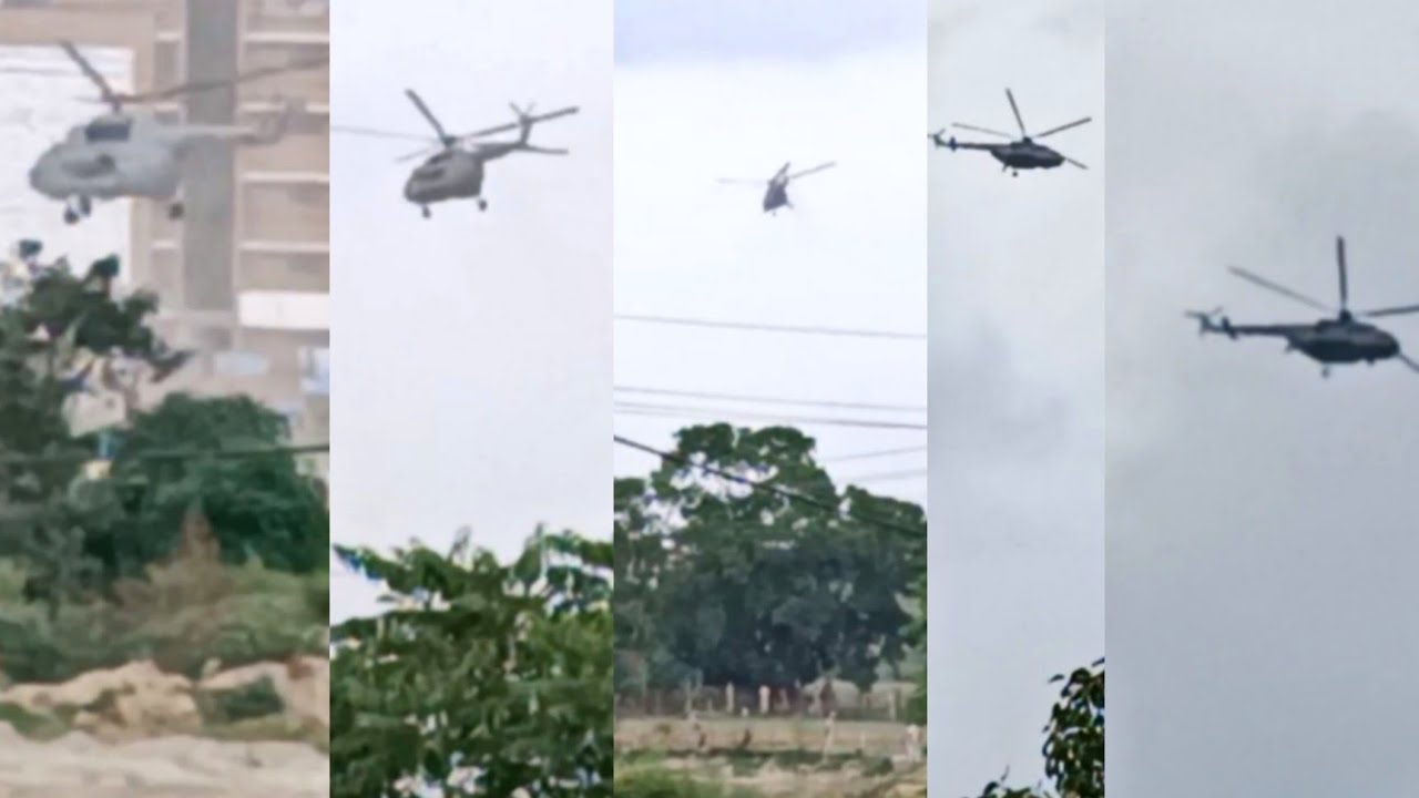 Pm Modi Flying In Helicopter From The Amrita Hospital Faridabad Sector ...