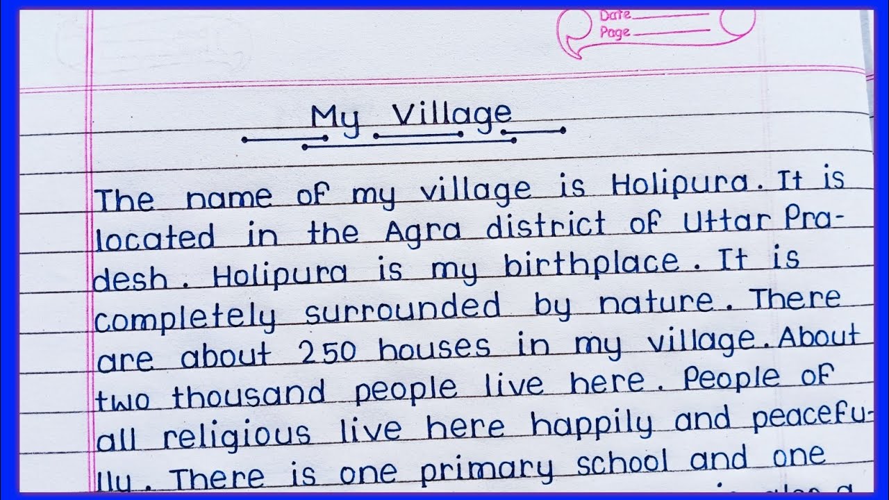 Write an essay on My Village in English || My Village essay in English ...