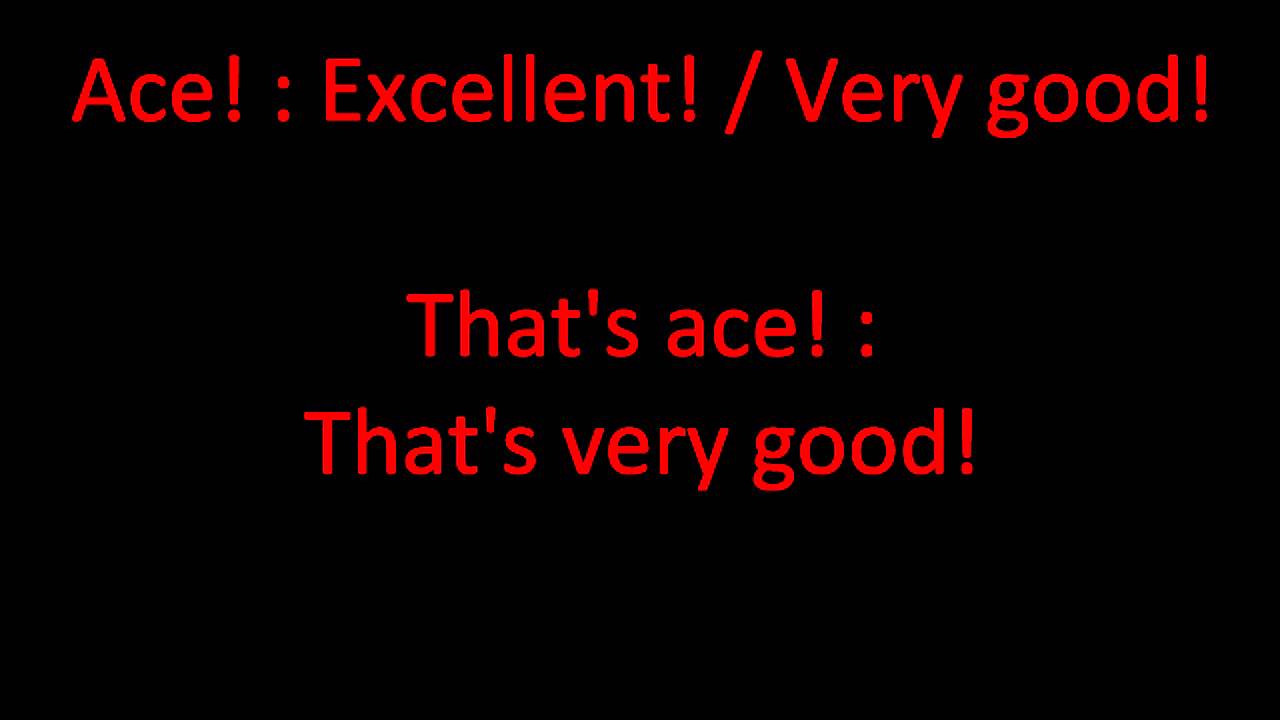 Aussie Slang - Ace! - Australian Slang - YouTube