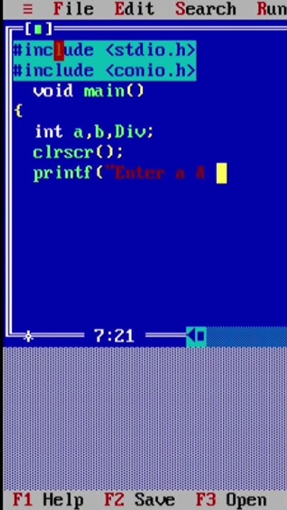 How To Division Two Number And Display The Result On Screen Clanguage Coding Programming