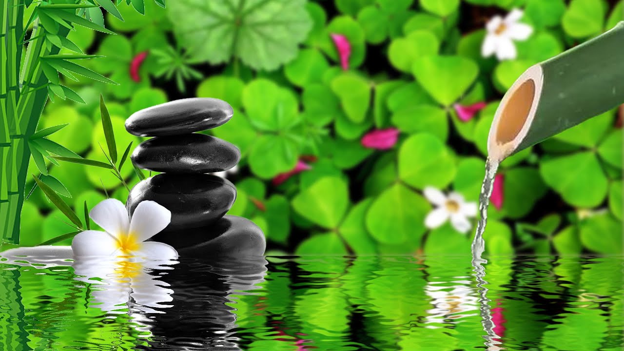 Sounds of flowing water and relaxing piano music - soothing music ...