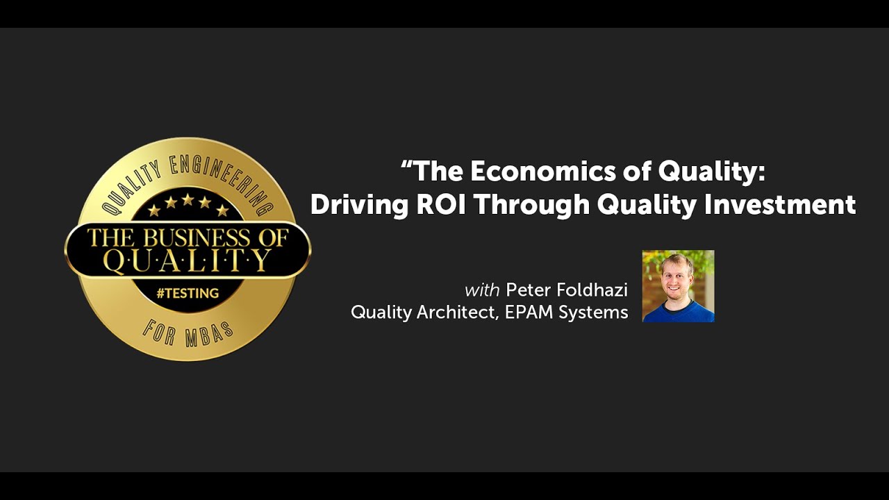 The Economics of Quality - YouTube