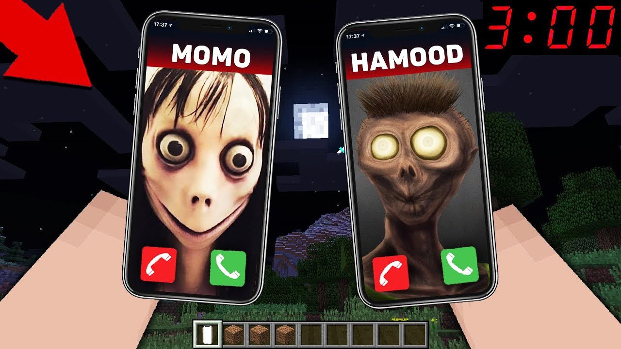 CHOOSE the BEST SCARY CALL to SURVIVE in Minecraft ? Creppy MOMO CALL ...