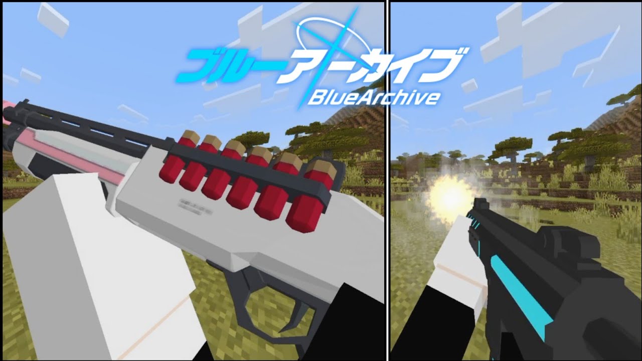 Blue Archive Guns Addon For Minecraft PE/Bedrock 1.20 | Gun Addon For ...