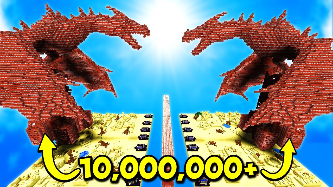 10,000,000 EXPLODING TNT vs TNT DRAGON! (Minecraft) - YouTube