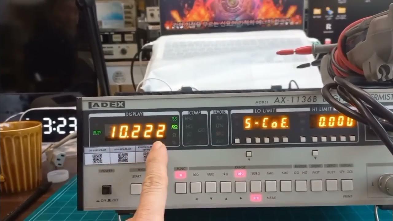 ADEX AX-1136B (1채널) 서미스터(저항) 써미스터비교체커기 RS스텐드 써미스터 및 RX실제 측정값 보는방법 설명 및 키 스위치 조작 법 - YouTube