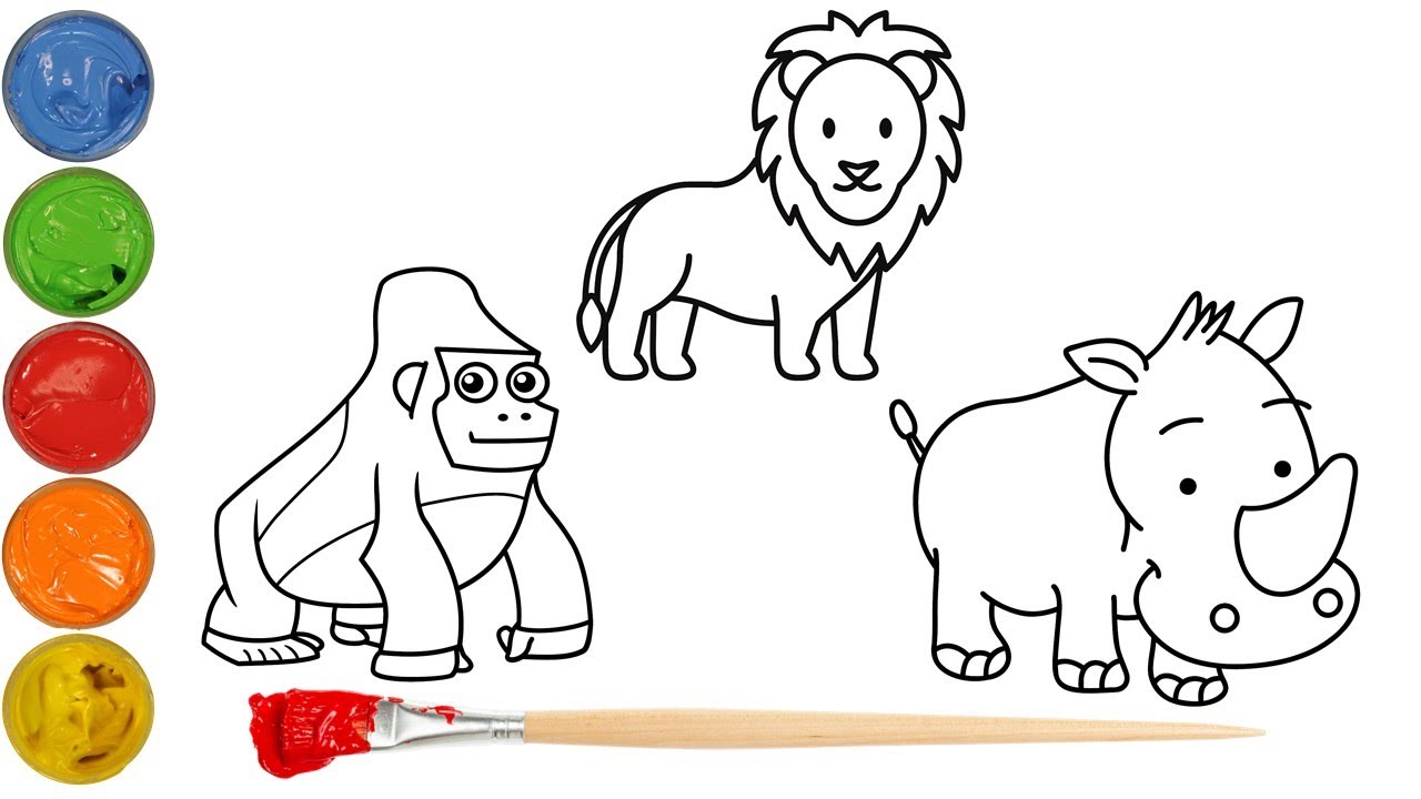 Color and Learn ANIMALS | Drawing, Painting & Coloring for Kids ...