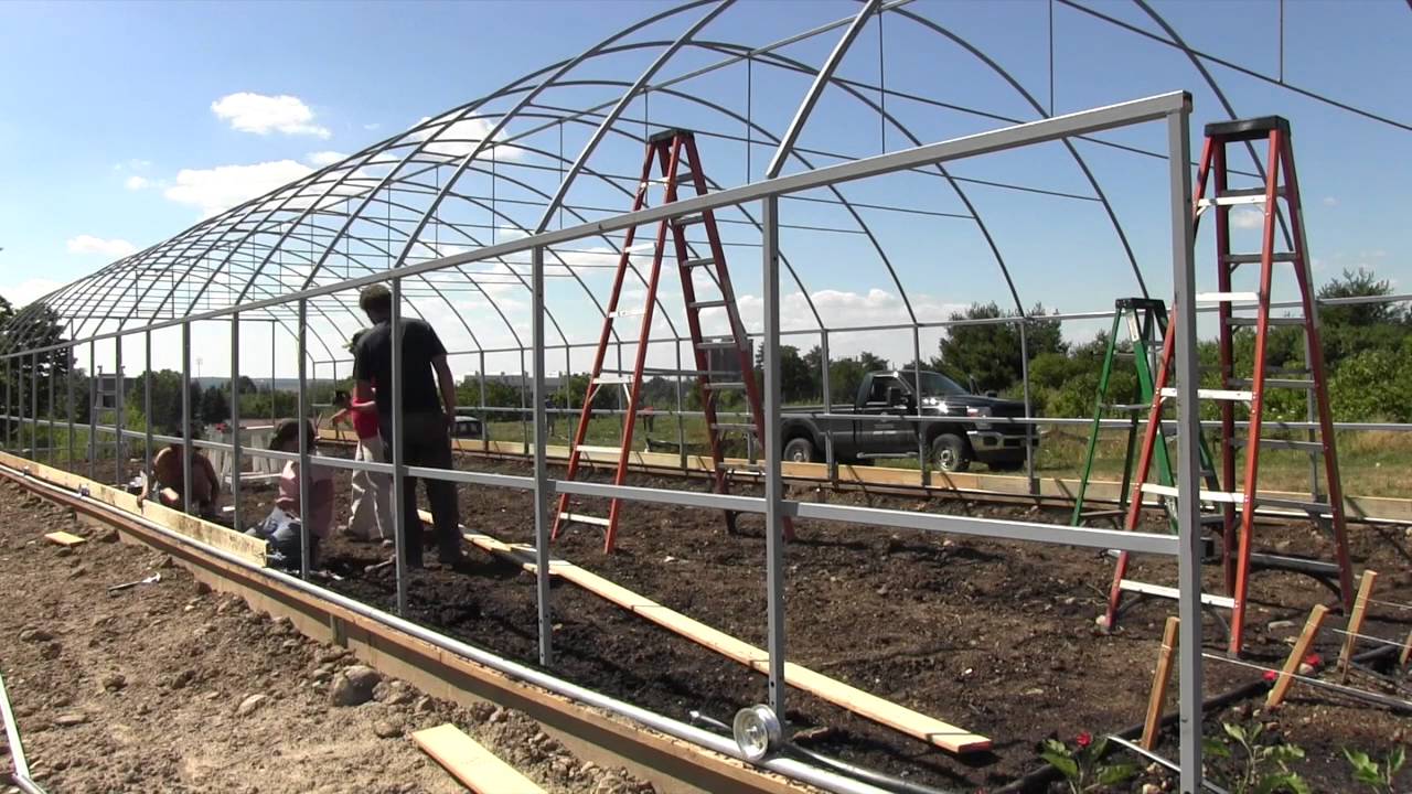 High Tunnel Construction High Tunnel And Snow! — Hartwood Farm