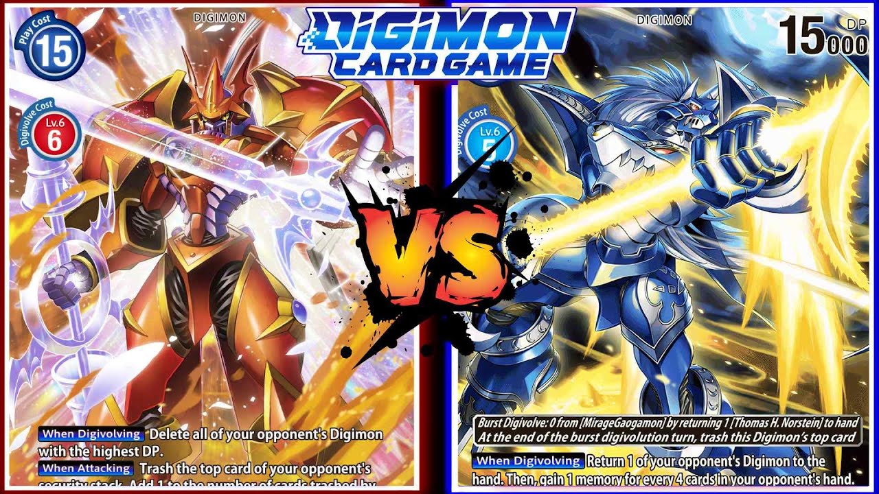 Gallantmon vs MirageGaogamon | Digimon TCG BT13 Match - YouTube