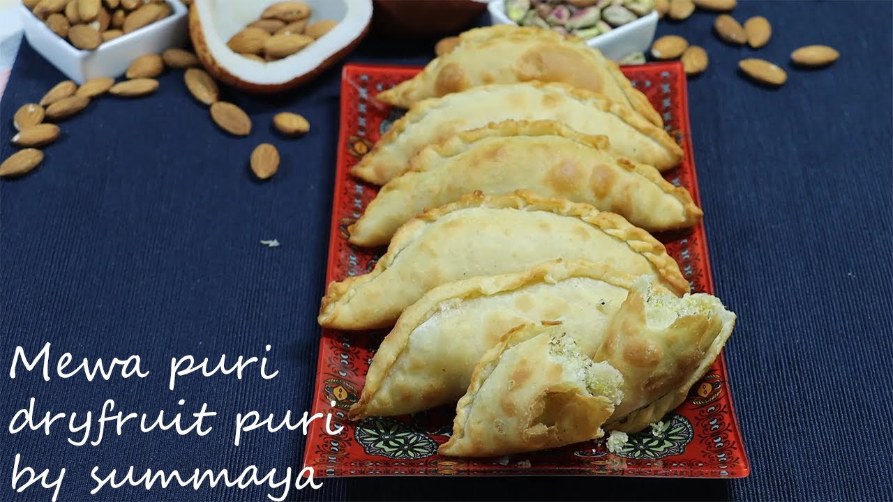 Mawa Puri | मावा पूरी |موا پوری, Dry Fruit Pori/Sweet, Coconut Puri ...