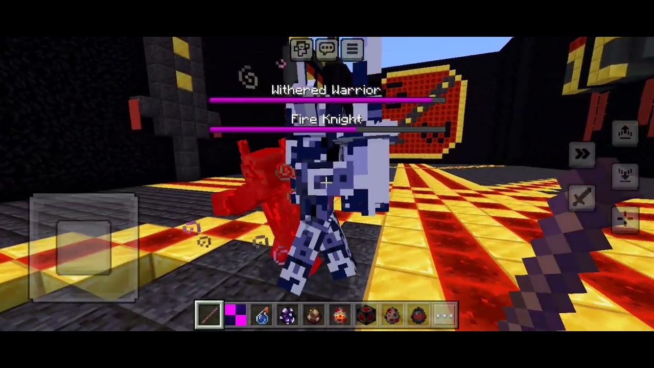 Withered Warrior vs Bedrock Knight Bosses #minecraft @mmbbattles6106 ...