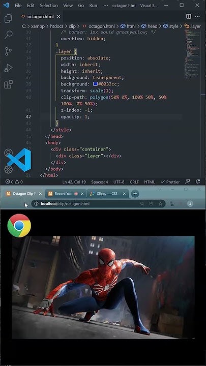 CSS Effect Tutorial | Clip-path Polygon #shorts - YouTube