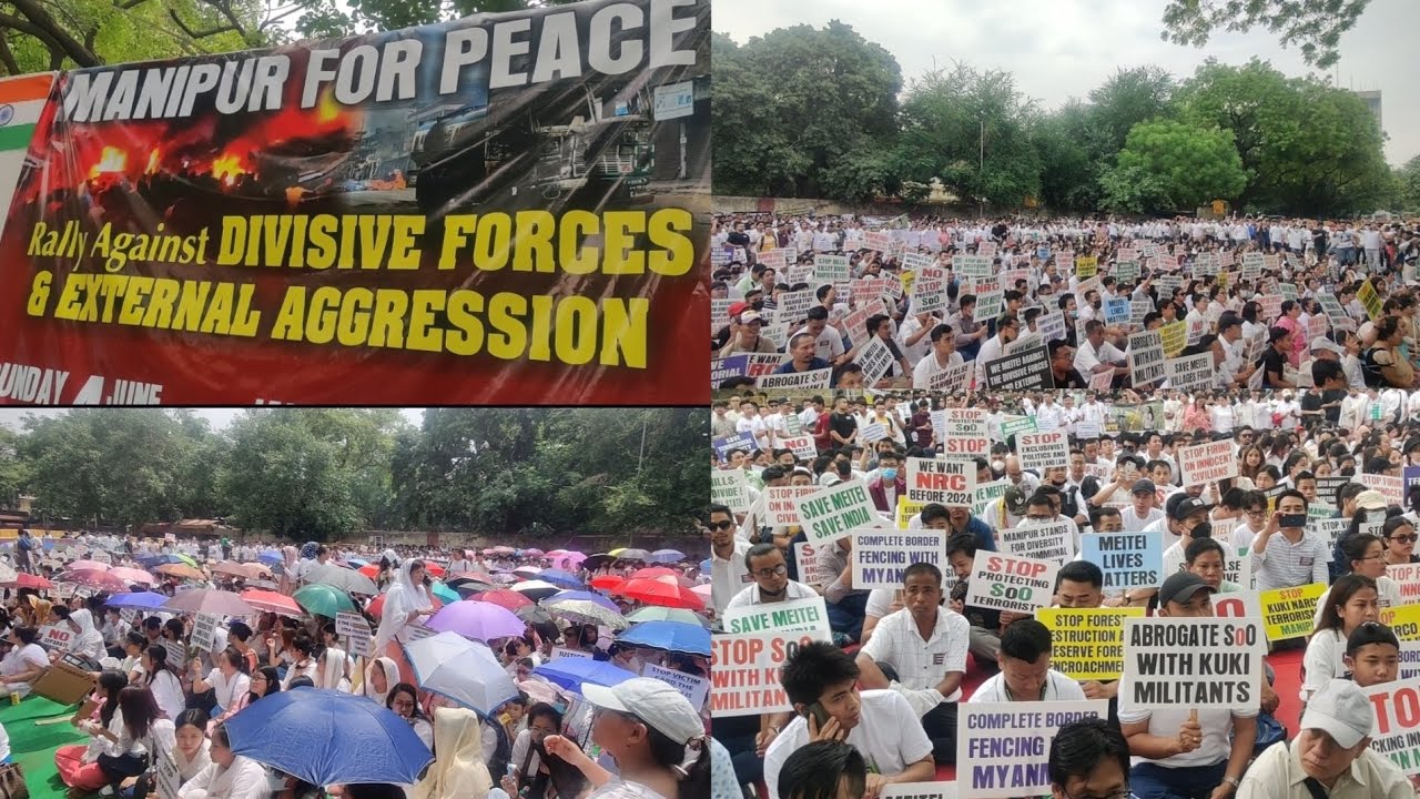 Manipur for peace || Sit in protest || Jantra Mantra || 4th June, 2023 ...